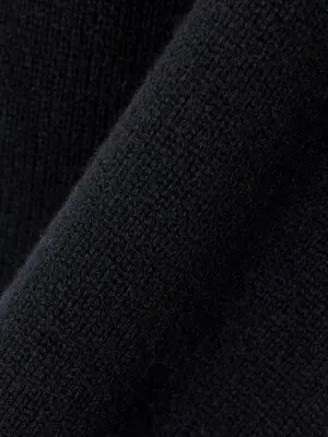 ALLUDE Wool And Cashmere-blend Relaxed Sweater - Black