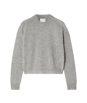 ALLUDE Cashmere Crewneck Sweater - Gray