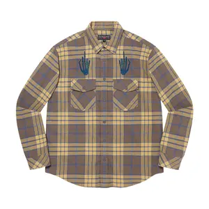 Supreme X Hysteric Glamour Plaid Flannel Shirt - Brown
