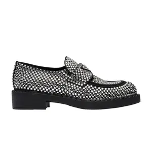 Prada Wmns Satin Loafer Studded Crystal