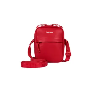 Supreme Leather Shoulder Bag - Red