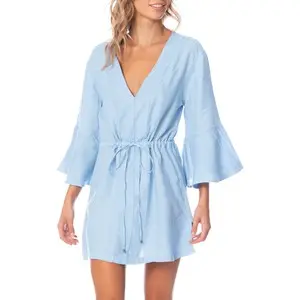 MAAJI Stone Joy Linen Cover-up Dress - Blue