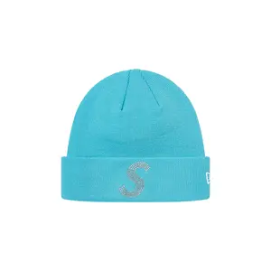 Supreme X New Era X Swarovski S Logo Beanie - Blue
