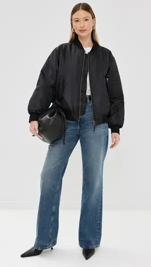 ANINE BING Leon Bomber Jacket - Black