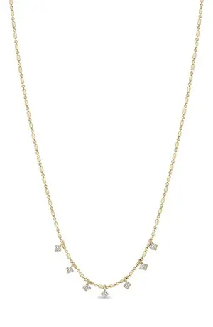 Zoe Chicco 14k Gold Diamond Charm Necklace - 14k Yellow Gold