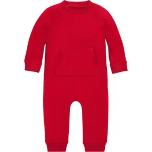 PRIMARY Baby Sweatshirt Romper - Cherry