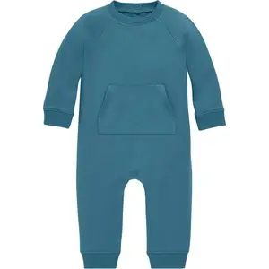 PRIMARY Baby Sweatshirt Romper - Slate Blue