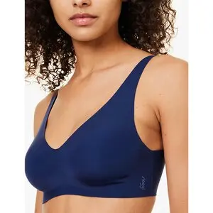 SLOGGI Zero Feel 2.0 Soft Non-wired Stretch-woven Bra L - Navy Blue