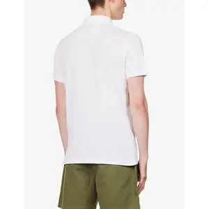 Barbour Brand-embroidered Ribbed-trim Regular-fit Cotton-piqué Polo Shirt - White