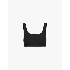 SLOGGI Ever Ease Scoop-neck Stretch-cotton Bralette - Black