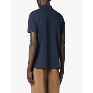 Barbour Crest-embroidered Regular-fit Cotton-piqué Polo Shirt - New Navy