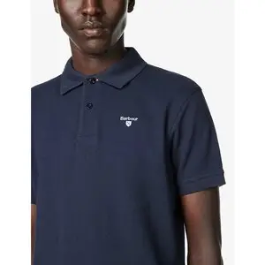 Barbour Crest-embroidered Regular-fit Cotton-piqué Polo Shirt - New Navy