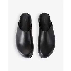 Rick Owens Granola Slip-on Leather Mules - Black