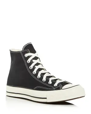 Men's Black Canvas High Top Sneakers