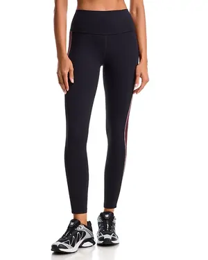Splits59 Margot Rigor Leggings With Contrast Stripe Detail - Black/dark Cherry