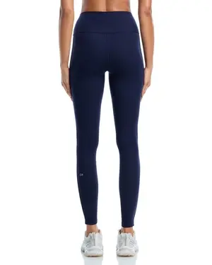 Splits59 Margot Rigor Leggings With Contrast Stripe Detail - Indigo/blush