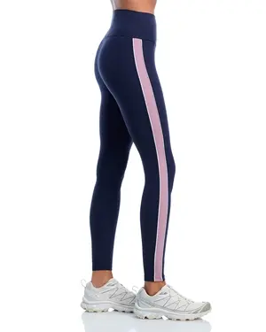 Splits59 Margot Rigor Leggings With Contrast Stripe Detail - Indigo/blush