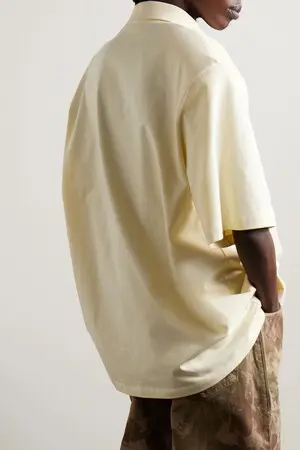 Attico Half-zip Cotton-jersey T-shirt