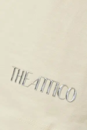 Attico Half-zip Cotton-jersey T-shirt