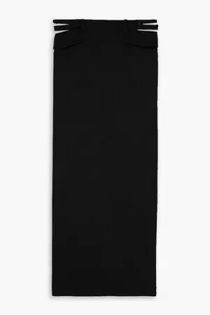 DION LEE Crepe Maxi Skirt - Black