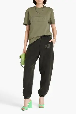 Alexander Wang Embossed Cotton-jersey T-shirt