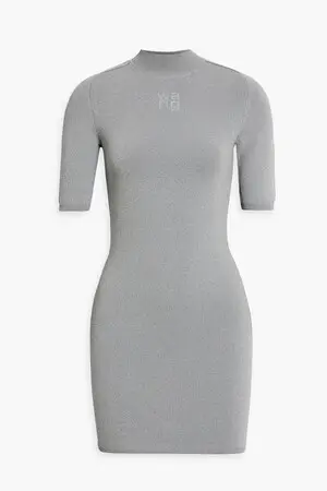Alexander Wang Logo-print Knitted Mini Dress