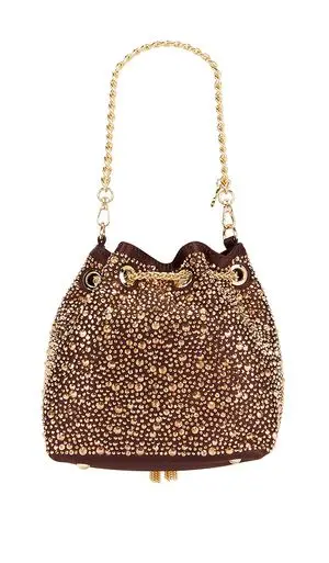 OLGA BERG Mika Crystal Pouch - Chocolate