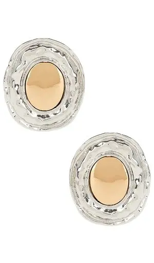 8 Other Reasons Two Tone Stud Earrings - Silver & Gold