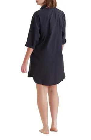 PAPINELLE Whale Beach Solid Cotton & Modal Nightshirt