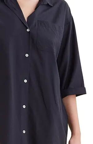 PAPINELLE Whale Beach Solid Cotton & Modal Nightshirt