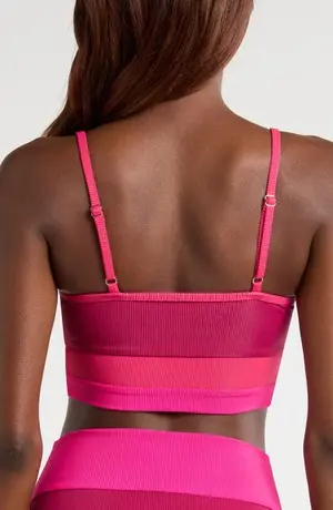 Beach Riot Eva Colorblock Bikini Top - Sorbet Red