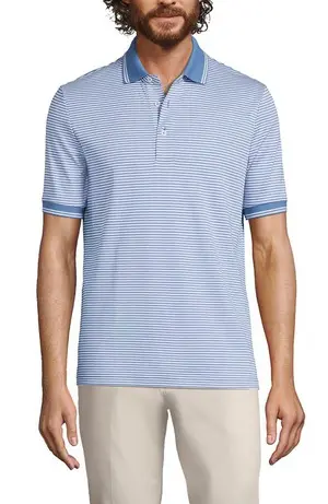 LANDS' END Short Sleeve Cotton Supima Polo Shirt