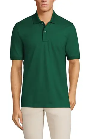 LANDS' END Short Sleeve Comfort-first Mesh Polo Shirt Bright Spruce