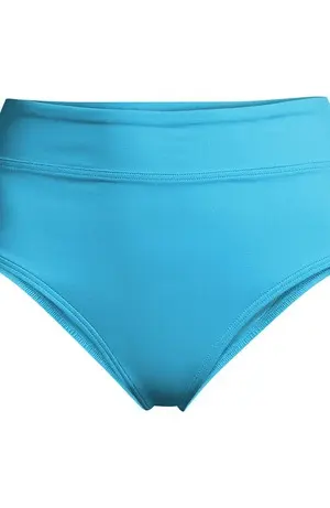 LANDS' END Tummy Control High Waisted Bikini Bottom - Turquoise