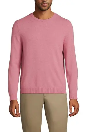 LANDS' END Fine Gauge Cashmere Sweater - Dark Shadow Pink