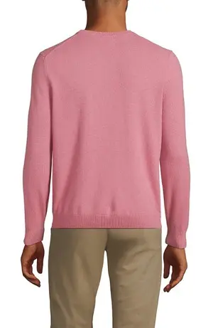 LANDS' END Fine Gauge Cashmere Sweater - Dark Shadow Pink