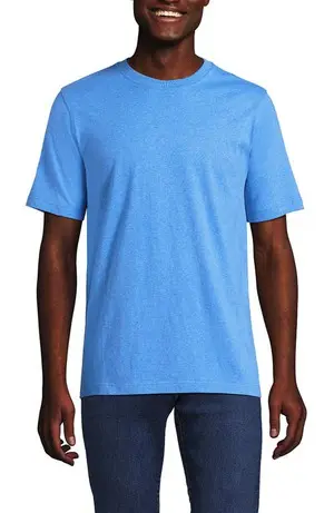 LANDS' END Super-t Short Sleeve T-shirt Bermuda Blue Heather