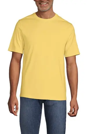 LANDS' END Super-t Short Sleeve T-shirt Butter Yellow