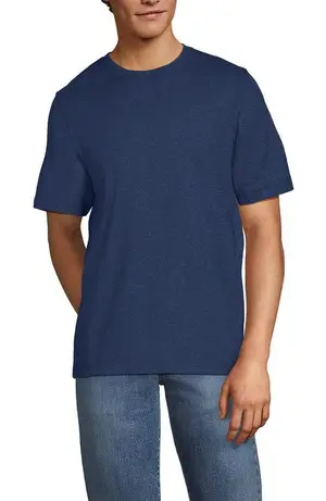 LANDS' END Super-t Short Sleeve T-shirt Nautical Blue Heather