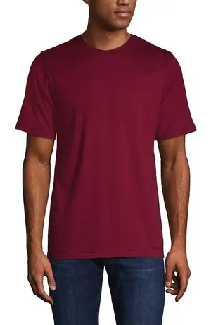 LANDS' END Super-t Short Sleeve T-shirt Rich Burgundy
