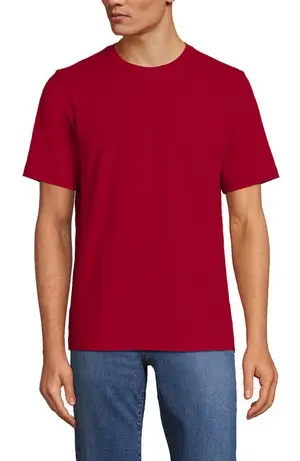 LANDS' END Super-t Short Sleeve T-shirt Rich Red
