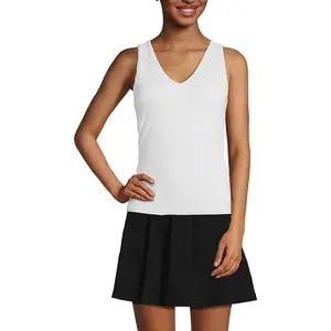 LANDS' END Slender Tank Top - White