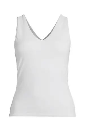 LANDS' END Slender Tank Top - White