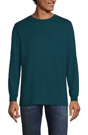 LANDS' END Super-t Long Sleeve T-shirt Evening Teal