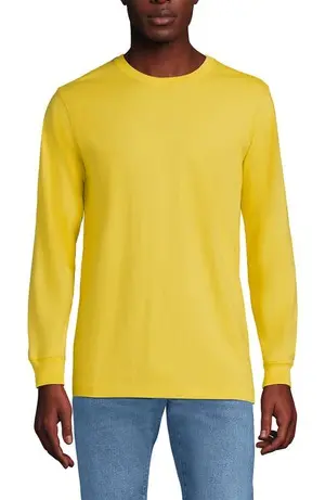 LANDS' END Super-t Long Sleeve T-shirt Primrose Yellow