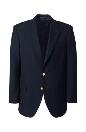 LANDS' END School Uniform Hopsack Blazer - Deep Navy