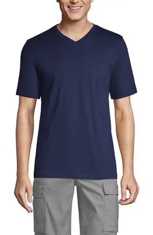 LANDS' END Super-t Short Sleeve V-neck T-shirt