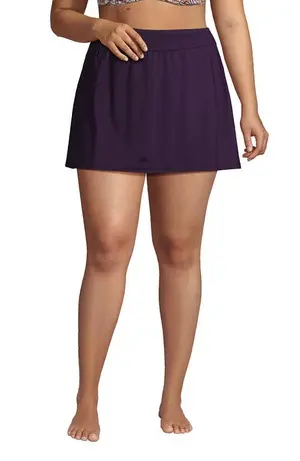 LANDS' END Tummy Control Swim Skirt Blackberry