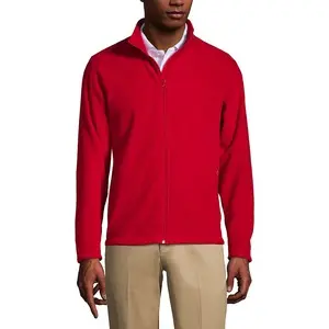 LANDS' END Full-zip Mid-weight Fleece Jacket - Red