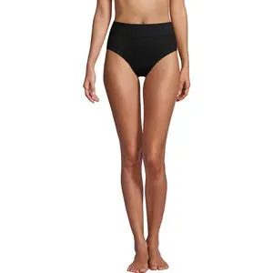 LANDS' END Tummy Control High Waisted Bikini Bottom - Black